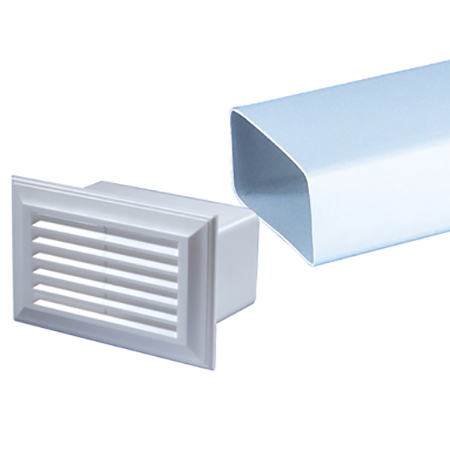 'VENTS' Rectangular 204x60mm & fittings - Smooth-Air