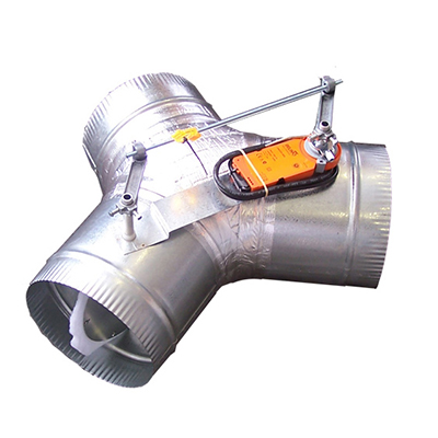 Metal Motorised Damper Diverting Branch (230VAC) SE/SE/SE - Smooth-Air